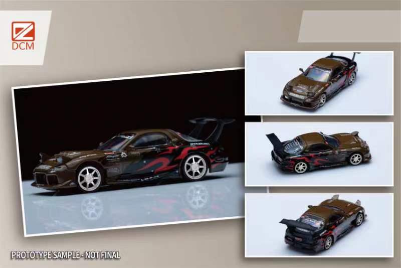 DCM - 1/64 MAZDA RX-7 diecast model - Brown - MODEL CARS UK#INNO64## ...