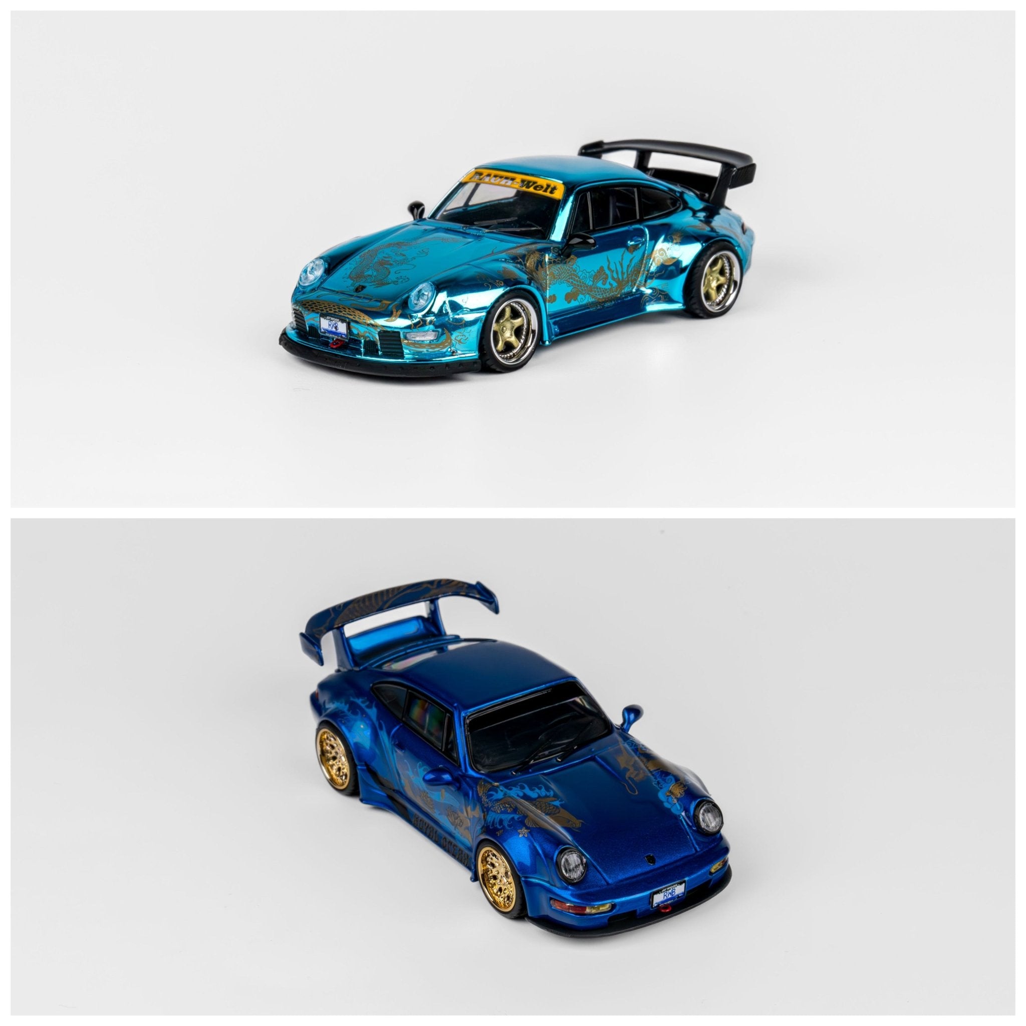 TPC - 1/64 RWB 964 diecast model - Transparent Blue - MODEL CARS UK# ...